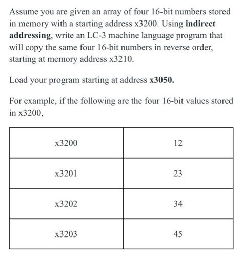Solved Assume You Are Given An Array Of Four 16 Bit Numbers