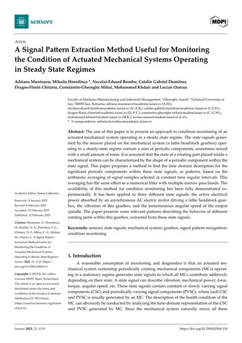 Pdf A Signal Pattern Extraction Method Useful For Monitoring The