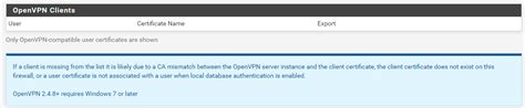 Client Export No Configurations Available Netgate Forum