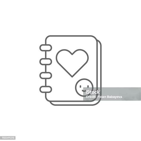 노트북 마음 우정 개요 아이콘입니다 우정 선 아이콘의 요소입니다 징후 기호 및 벡터는 웹 로고 모바일 앱 Ui Ux에 사용할 수 있습니다 0명에 대한 스톡 벡터 아트 및