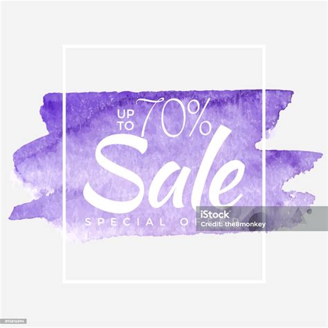 수채화 특별 제공 슈퍼 판매 전단지 배너 포스터 팜플렛 최대 저장 70 할인 추상 페인트 스트로크 벡터 일러스트 레이 션 가격에 대한 스톡 벡터 아트 및 기타 이미지