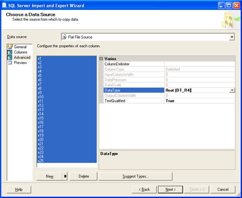 dataset issue with floating point when importing flat file comma