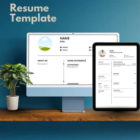 Modern Minimal Resume Template Clean Cv Layout For Students