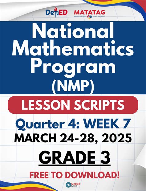 Grade 3 Nmp Lesson Scripts Q4 Week 7 March 24 28 2025 Deped Click