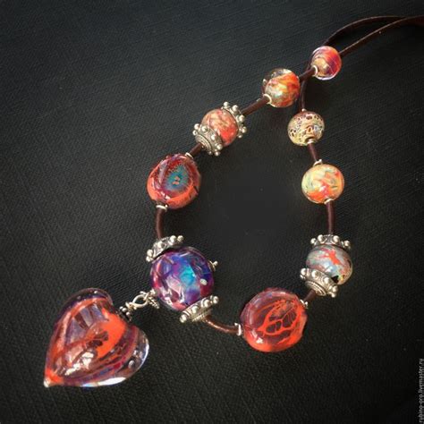 Осенний Закат Горячий Шоколад Колье