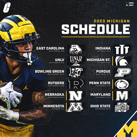 2023 Michigan Football Schedule Wallpaper For Fans