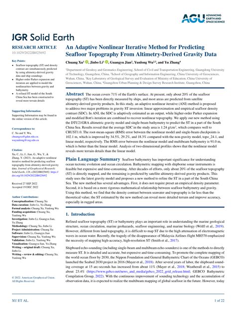 An Adaptive Nonlinear Iterative Method For Predicting Seafloor