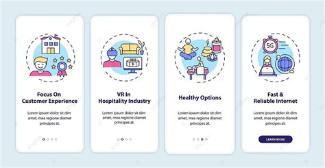mobile app page screen showcasing onboarding concept and latest