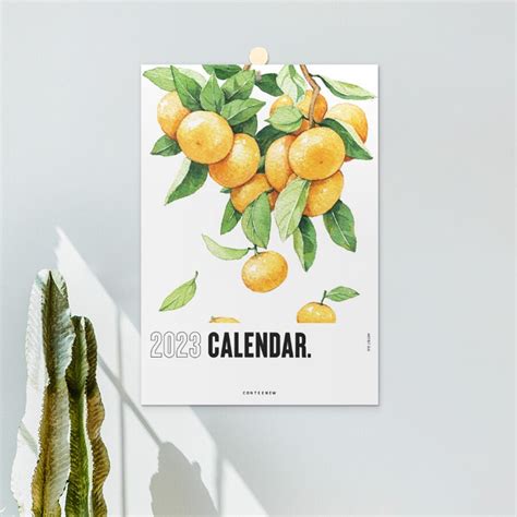 2023년 모소 아트 벽걸이 캘린더 달력 타공형 걸이형 감도 깊은 취향 셀렉트샵 29cm