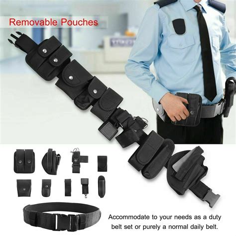 Tactical Police Security Guard Duty Belt Nylon Utility Kit Pouch System