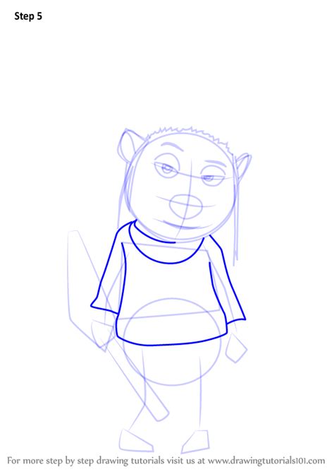 How To Draw Ash From Sing Sing Step By Step