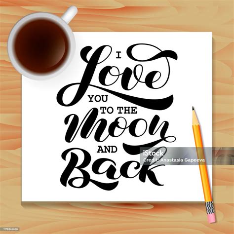 나는 달과 다시 브러시 레터링에 당신을 사랑해요 카드용 벡터 그림 감정에 대한 스톡 벡터 아트 및 기타 이미지 감정 로고 로맨스 Istock