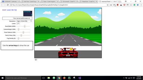 D Street Racing Game In JavaScript With Source Code Source Code Projects