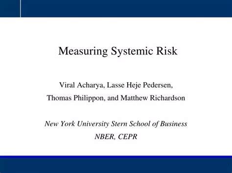 Ppt Measuring Systemic Risk Powerpoint Presentation Free Download