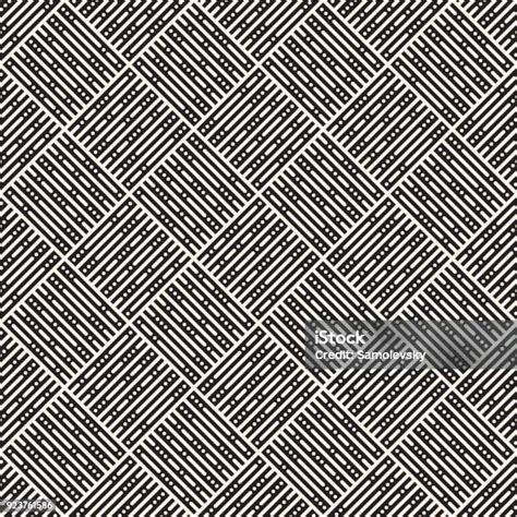원활한 벡터 패턴 줄무늬 흑백 격자와 현대적인 세련 된 텍스처입니다 기하학적 그리드를 반복 간단한 격자 디자인입니다 0명에 대한