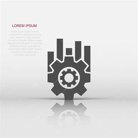 Premium Vector Operation Project Icon In Flat Style Gear Process