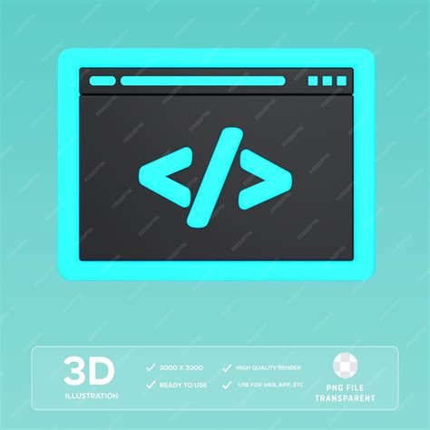 Premium Psd Psd Coding 3d Illustration