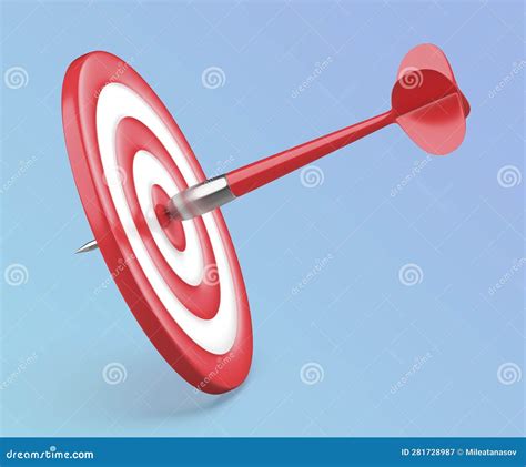 Red Dart Hit The Dartboard Stock Illustration Illustration Of Concept