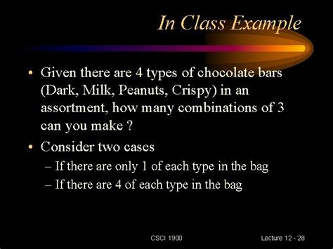 Lecture 12 Permutations And Combinations Csci 1900 Mathematics