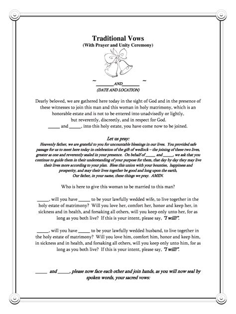 Traditional Wedding Officiant Script Wedding Officiant Guidebook