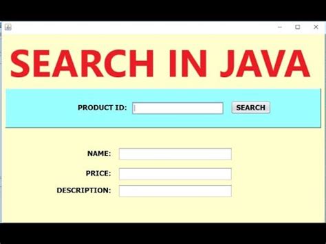 Java Search Using Mysql Database YouTube