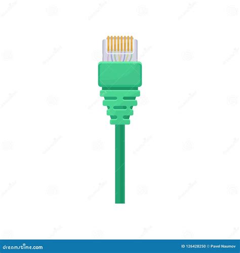Ethernet Connector Network Symbol Cartoon Vector 130289397