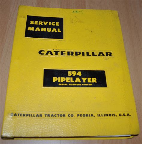 Caterpillar Cat 594 Pipelayer 62h1 Up Tractor Service Manual Book