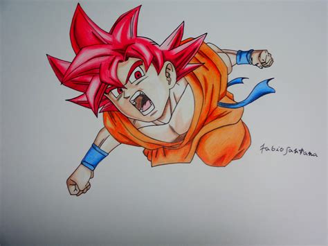 Ssg Goku Drawing How To Draw Goku Super Saiyan God Blue Ssgss