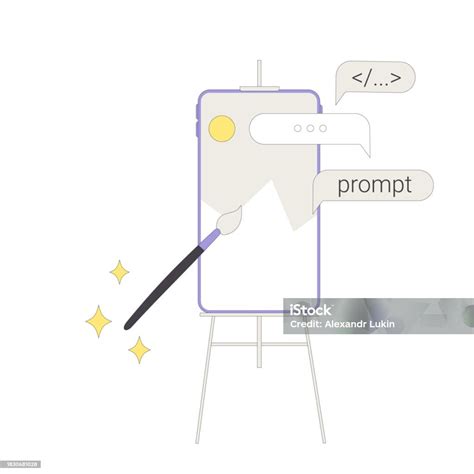Prompt Engineering In Visual Art Vector Illustration Stock Illustration