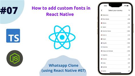 react native how to add custom fonts in react native whatsapp clone 07 youtube