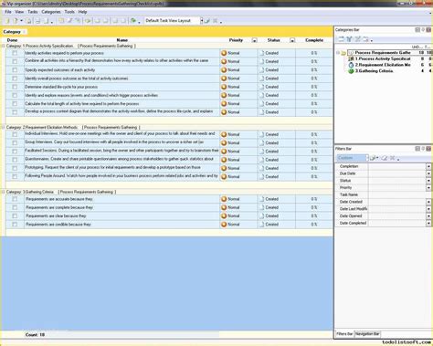 Requirements Gathering Template Excel