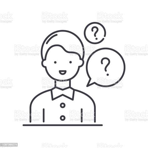 Faq 개념 아이콘 선형 격리 된 그림 얇은 선 벡터 웹 디자인 기호 흰색 배경에 편집 가능한 스트로크와 개요 개념 기호 개념에