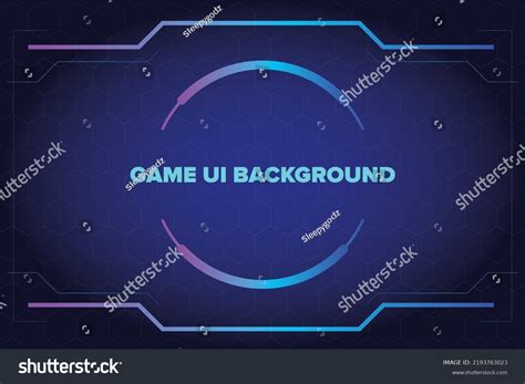 Game Ui Hexagonal Technology Pattern Background Stock Vector Royalty