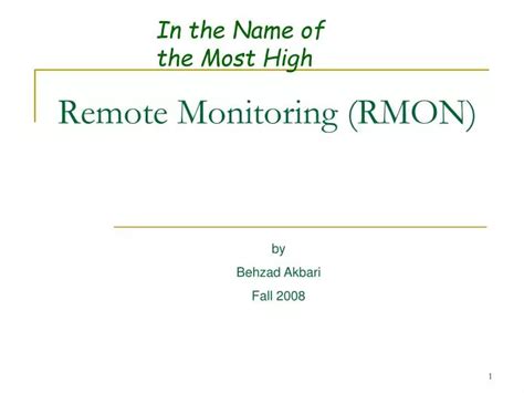 Ppt Remote Monitoring Rmon Powerpoint Presentation Free Download Id1014843