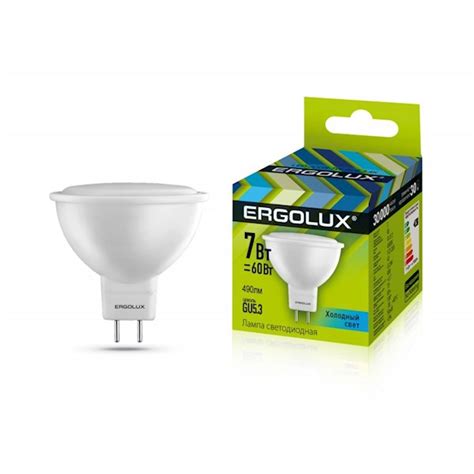 Led ნათურა Ergolux Led Jcdr 7w Gu5 3 4k 4895117874660 4895117874660 Ergolux ფანრები და
