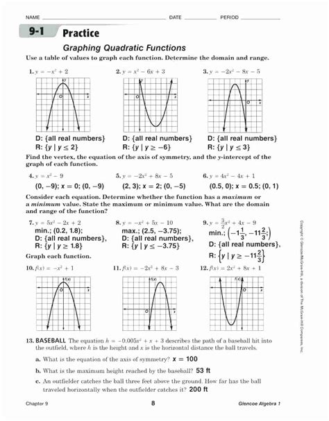 Quadratic Equations Word Problems Worksheet Chessmuseum Template Library