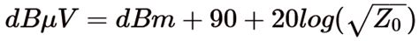dBm to dBµV Conversion Calculator RF Absorbers