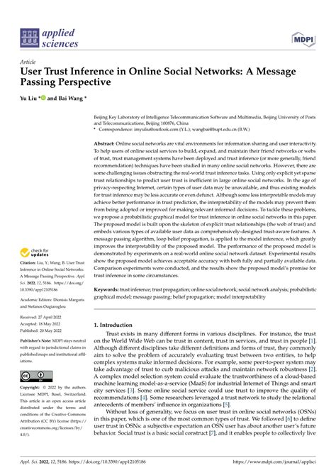 pdf user trust inference in online social networks a message passing