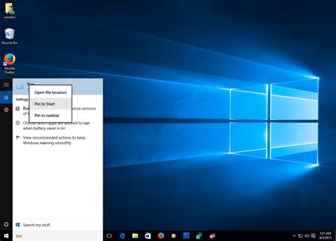 Add Run To Start Menu In Windows Rtm