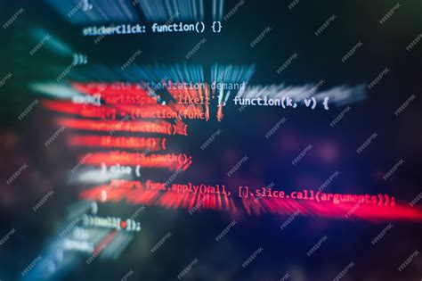 Premium Photo Running Computer Data Programming Coding Script