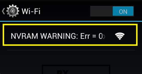 Mengatasi NVRAM Warning Atau Wifi Error Trequizer
