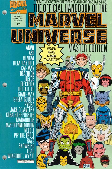 Official Handbook Of The Marvel Universe Master Edition 27 Deathlok Green Goblin And More