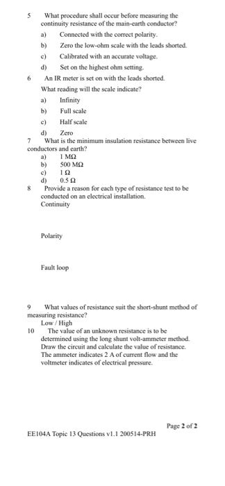 Solved Topic Ce Measurement Tutorial Answers List Three Chegg