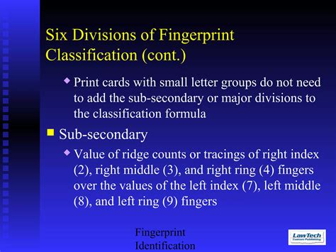 Fingerprint Classification Systems Henry And Ncic Ppt