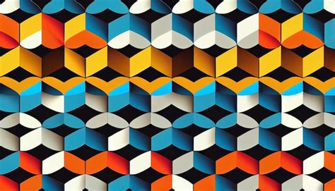 Premium Ai Image Generative Ai Symmetry In Motion A Mesmerizing Geometric Pattern Of Bold Shapes