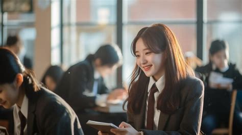 Premium Photo Studying Korean Students