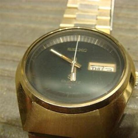 Seiko Sq 4004 Green Dial Vintage Watch 1970s Mens Early Quartz