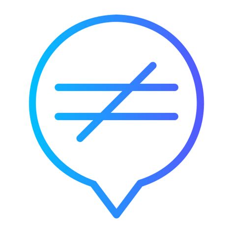 Inequality Generic Gradient Outline Icon