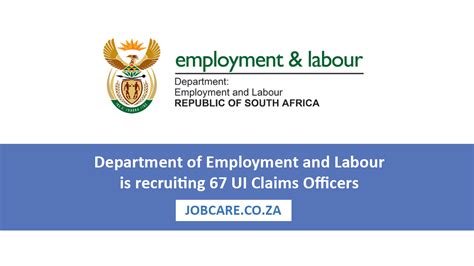 Department Of Employment And Labour Is Recruiting 67 Ui Claims Officers