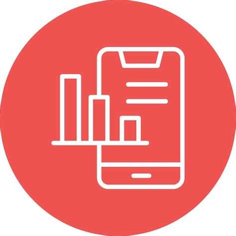 Premium Vector Mobile Bar Graph Vector Icon Illustration Of Seo And